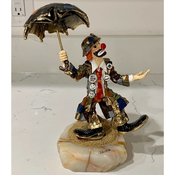 Ron Lee | Art | Vintage 986 Hobo Clown With Umbrella Statue Figurine ...
